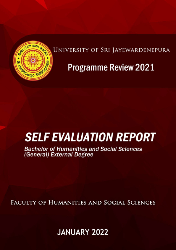 Self Evaluation Reports – External Degrees and Extension Courses Unit